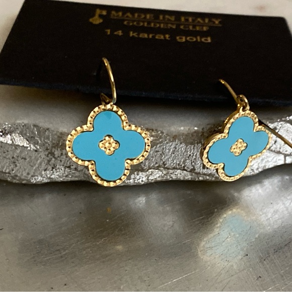 Jewelry | New 14kt Gold Made In Italy Clower Earrings | Poshmark